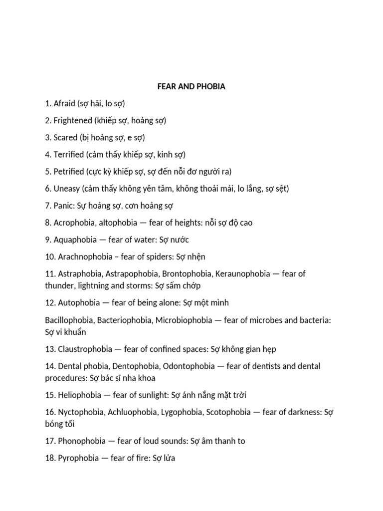 Fear and Phobia | PDF