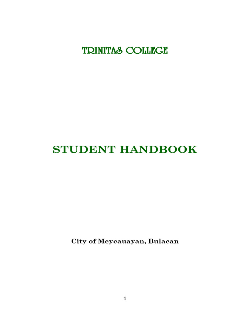 TC Student Handbook Sy 2024 2025 | PDF | Teachers | Love
