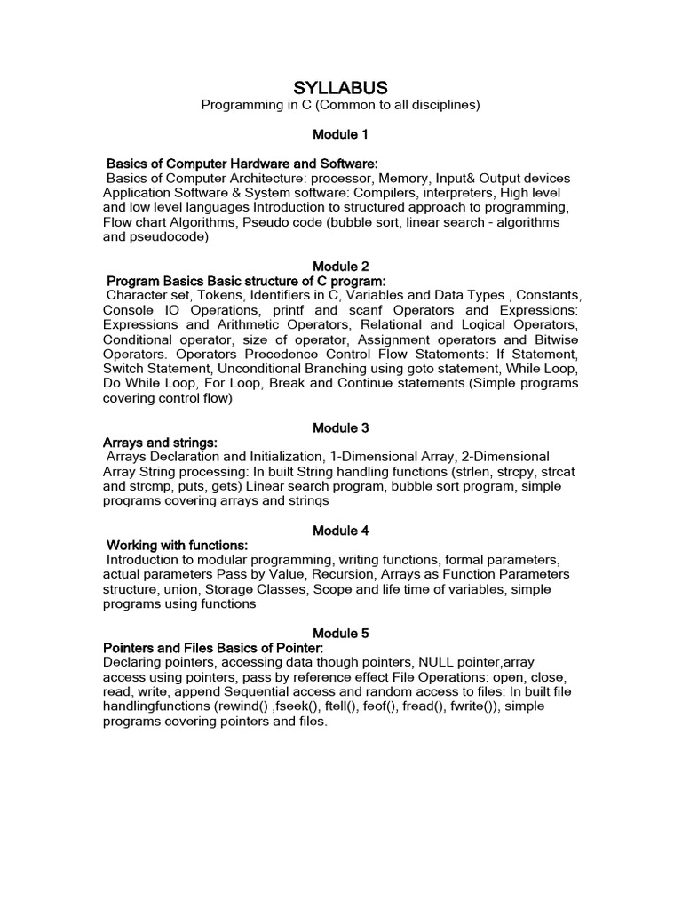 SYLLABUS | PDF