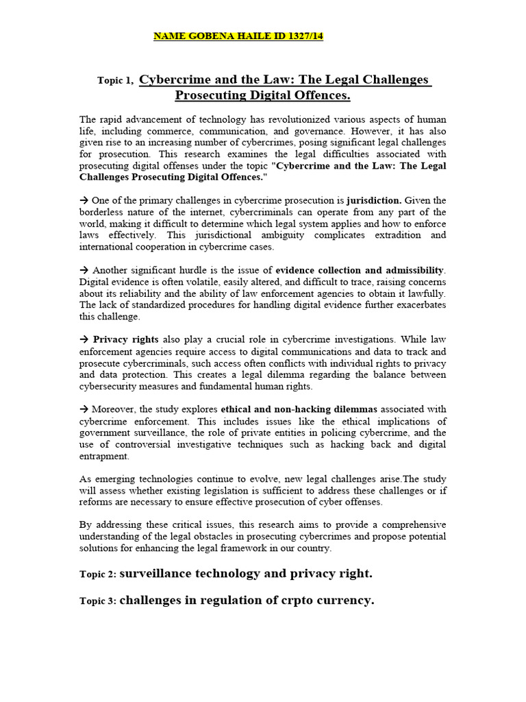 Research Topic | PDF | Cybercrime | Privacy