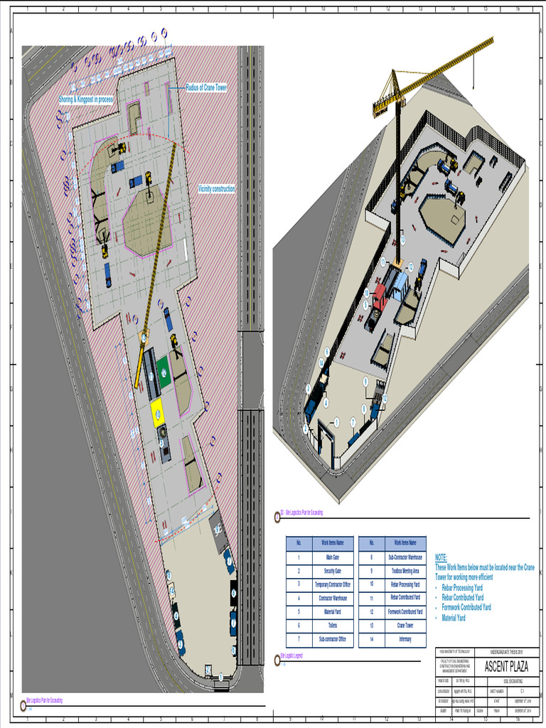 Ascent Plaza: 3D - Site Logisctics Plan For Excavating 2 | PDF ...