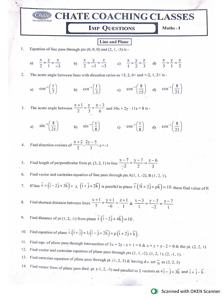 Maths Important Questions | PDF