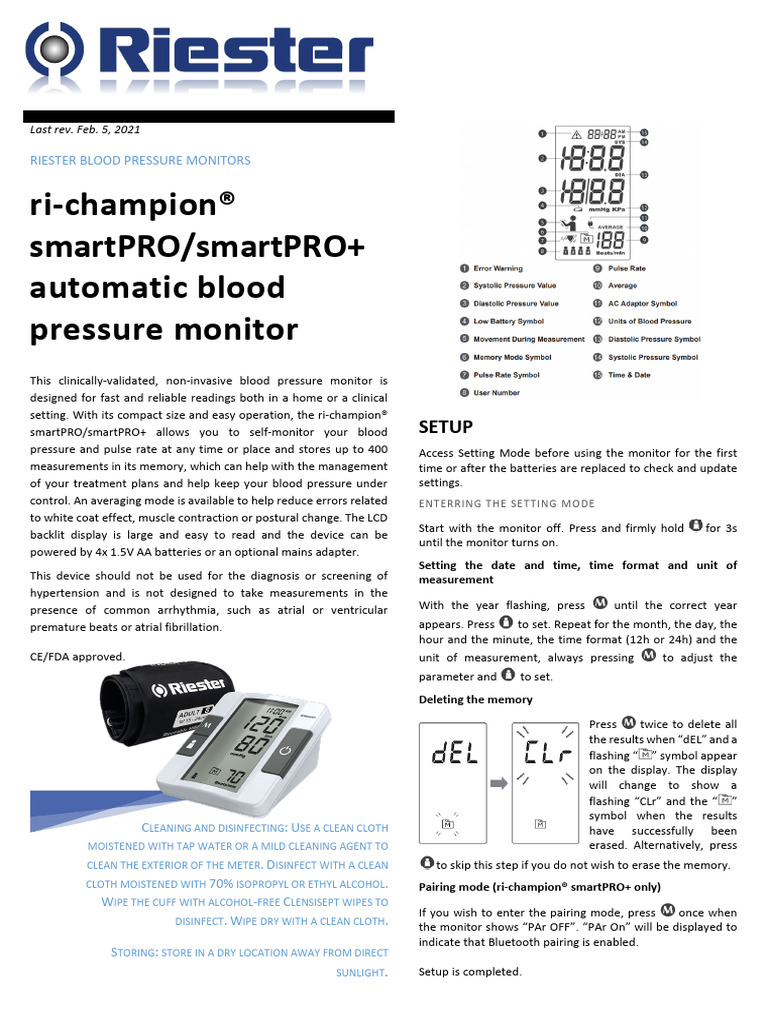 Ri Champion smartPRO v5 Product Training | PDF | Blood Pressure ...