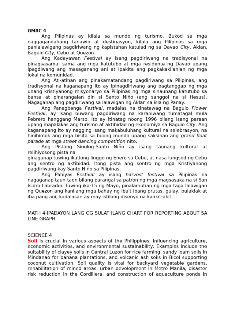 Grade 4 Activity | PDF
