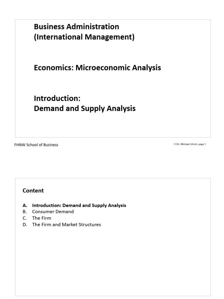 Microeconomics Handout Demand and Supply Analysis 2020 (1) | PDF ...