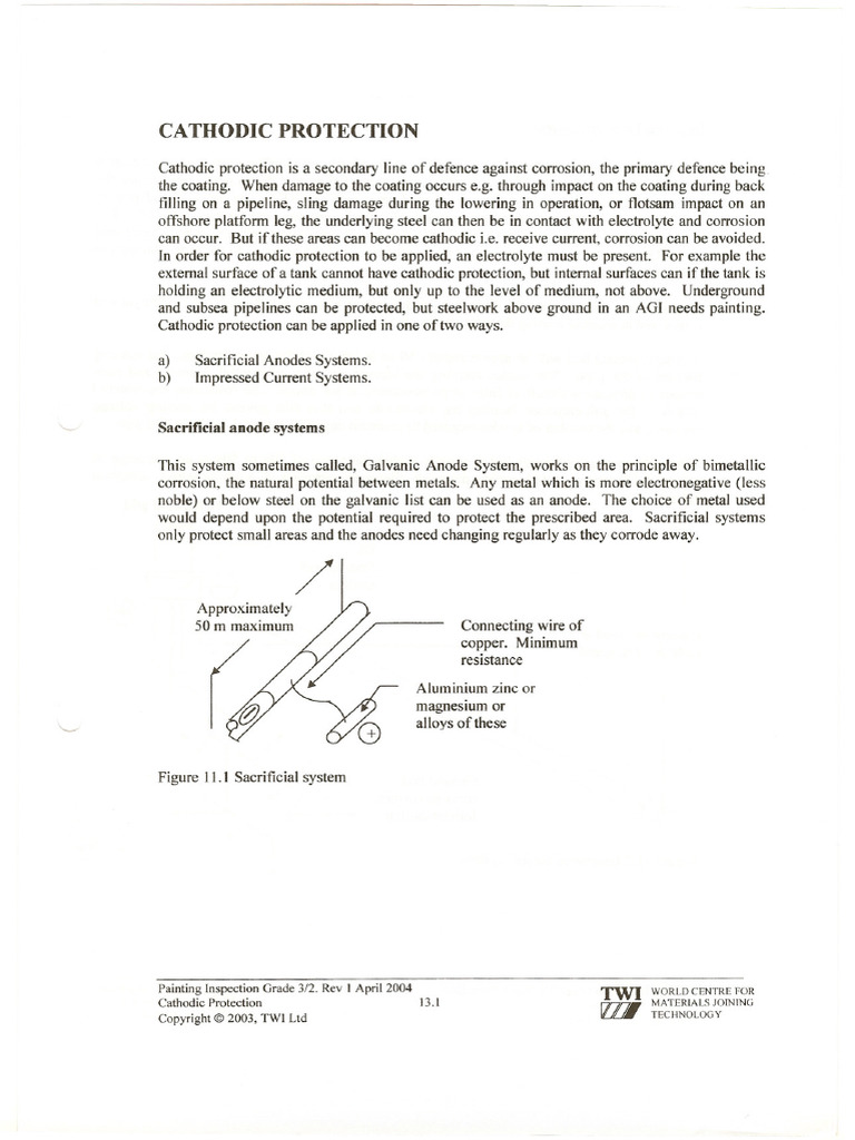 13 - Cathodic Protection - Ch-13 | PDF | Corrosion | Anode