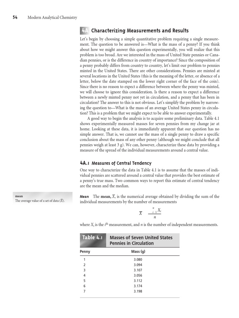 Analyzing Penny Mass: Mean & Median | PDF | Standard Deviation | Median