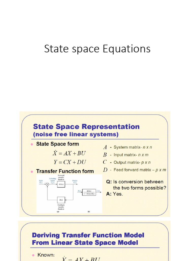 State Space Equations | PDF