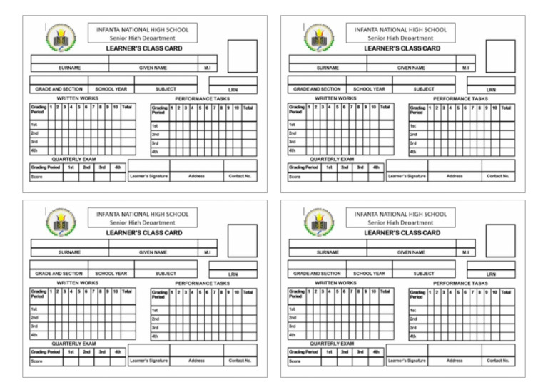 Class Card.. | PDF