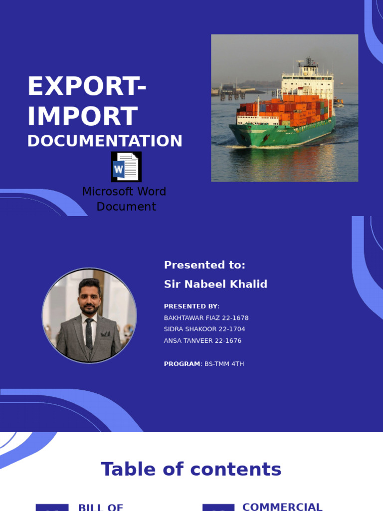 Export-Import Documentation Guide | PDF | Cargo | Invoice