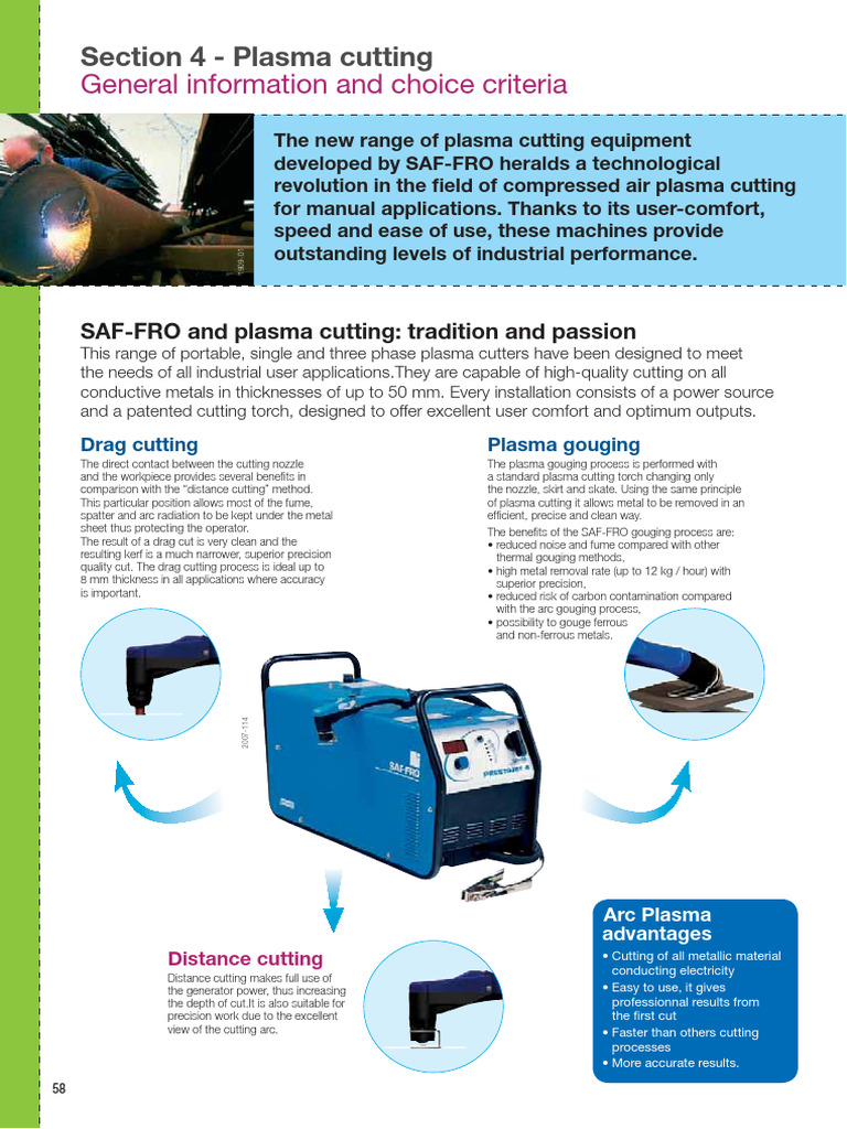 Section 4 - Plasma Cutting - Saf Fro General Catalogue | PDF | Mechanical Engineering ...