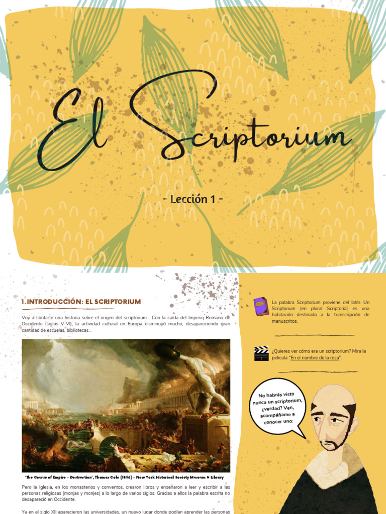 Dossier Didáctico Scriptorium, Lección 1 | PDF | Manuscrito | Códice