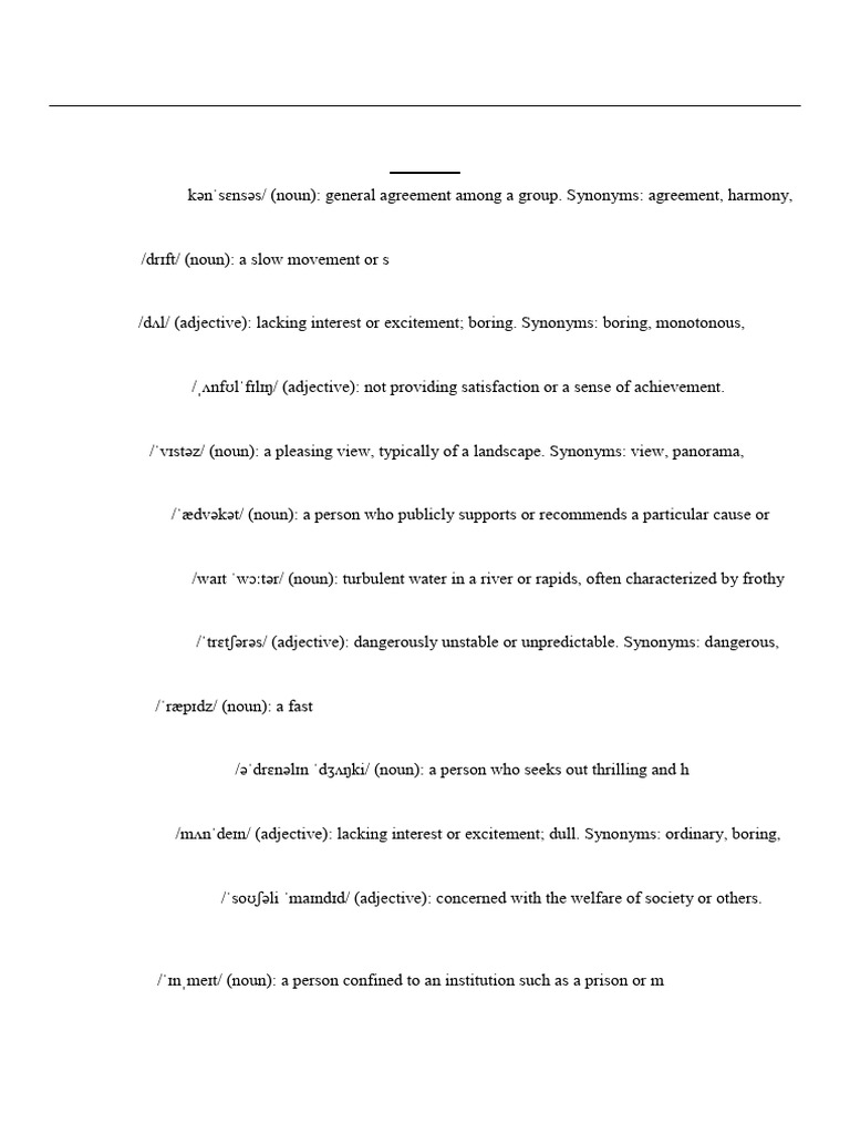 Reading Unit 2 - Word List (All Words and Idioms) | PDF | Linguistics ...