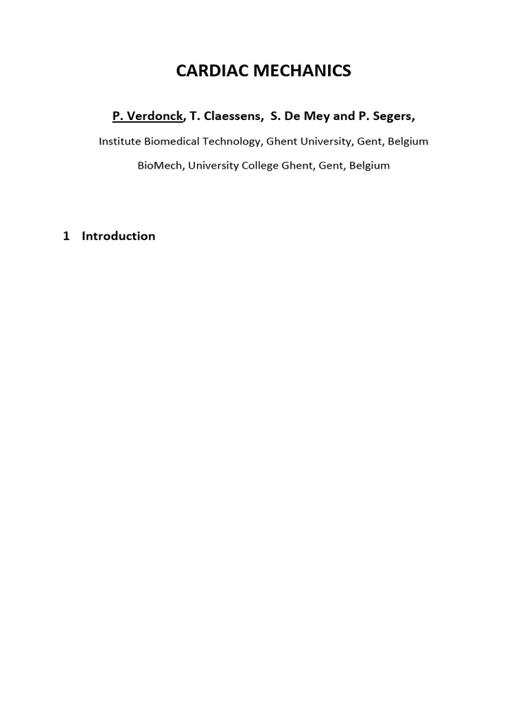 Understanding Cardiac Mechanics and Function | PDF | Heart Valve | Diastole