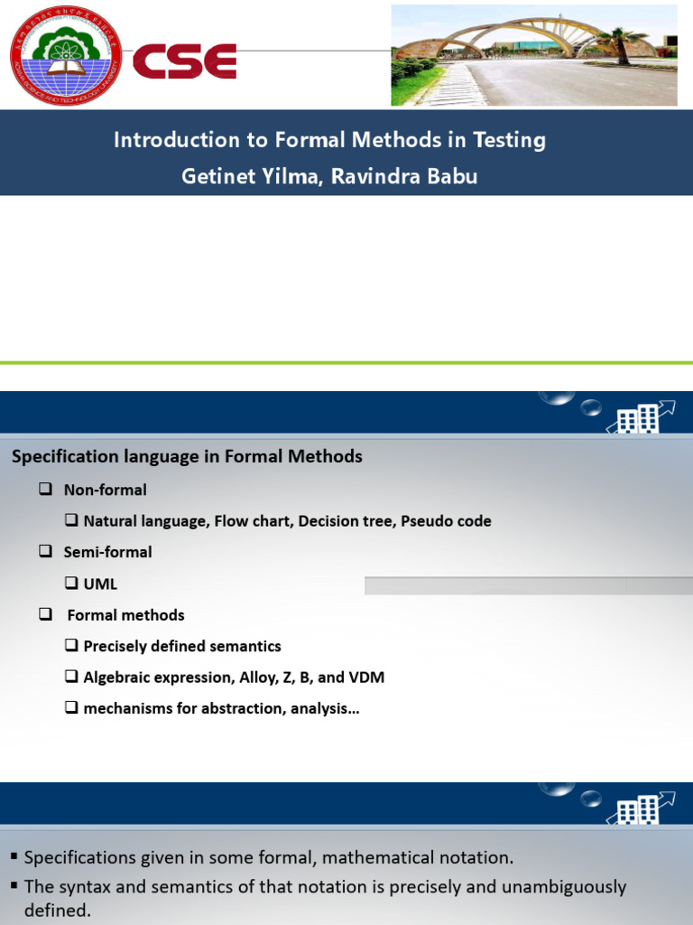 Formal Methods for Software Engineers | PDF | Software Testing | First ...