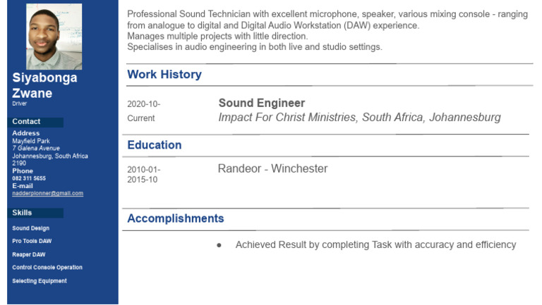 Siya's CV - 250227 - 091643 | PDF