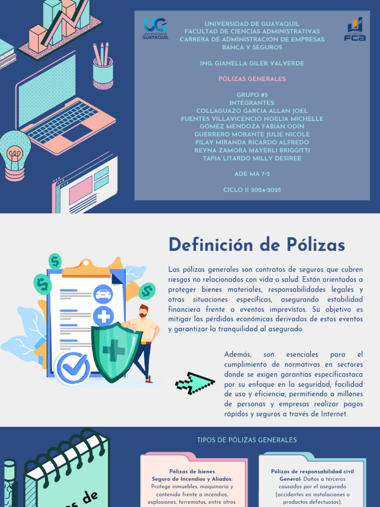 ADE-S-MA-7-2. Grupo #5. Pólizas Generales | PDF | Póliza de seguros ...