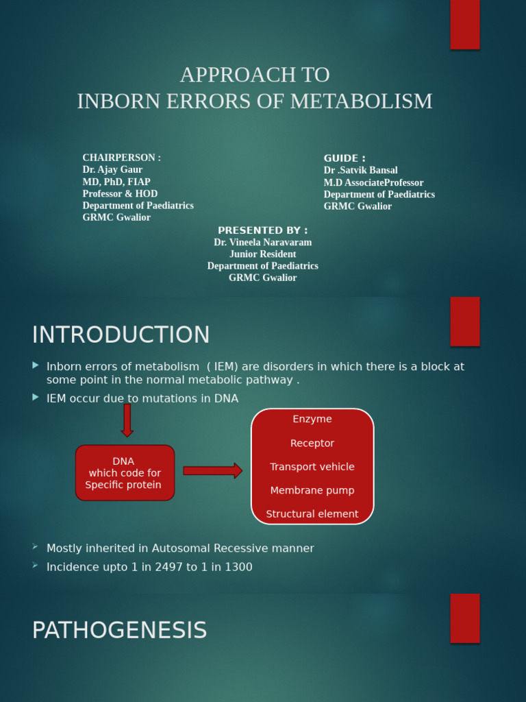 Pediatric Metabolic Disorders Guide | PDF | Metabolism | Hypoglycemia