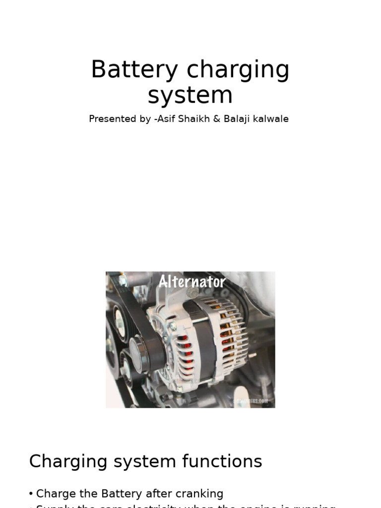 Charging System Components Explained | PDF