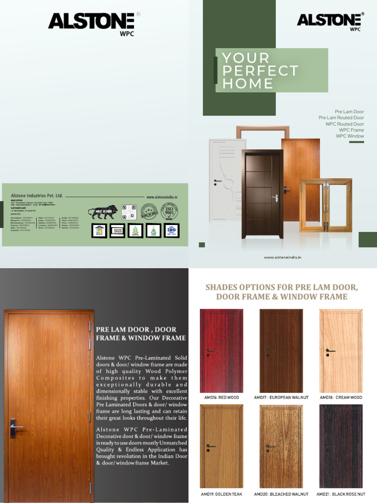 Alstone WPC Door and Frame Brochure | PDF | Building Technology ...