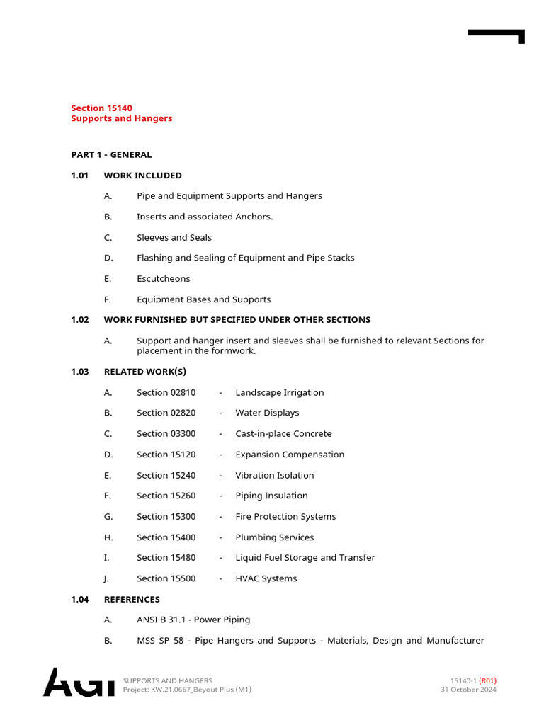 Supports and Hangers | PDF | Pipe (Fluid Conveyance) | Concrete
