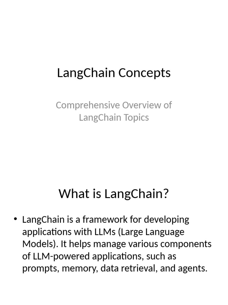 LangChain_Concepts_Full_Presentation | PDF | Databases | Computing