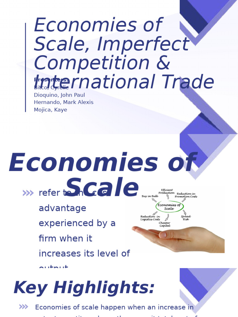 Economies of Scale Imperfect Competition and International Trade | PDF ...
