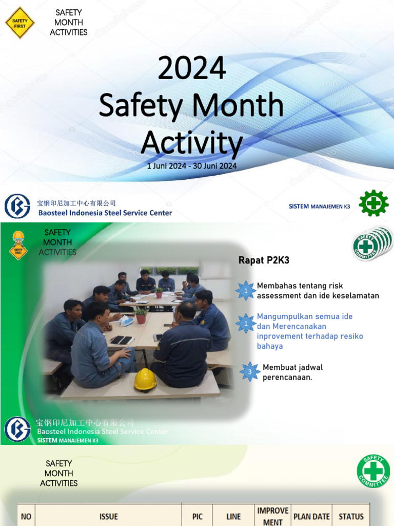 Safety Month Activity 2024_PT. BAOSTEEL宝钢 | PDF