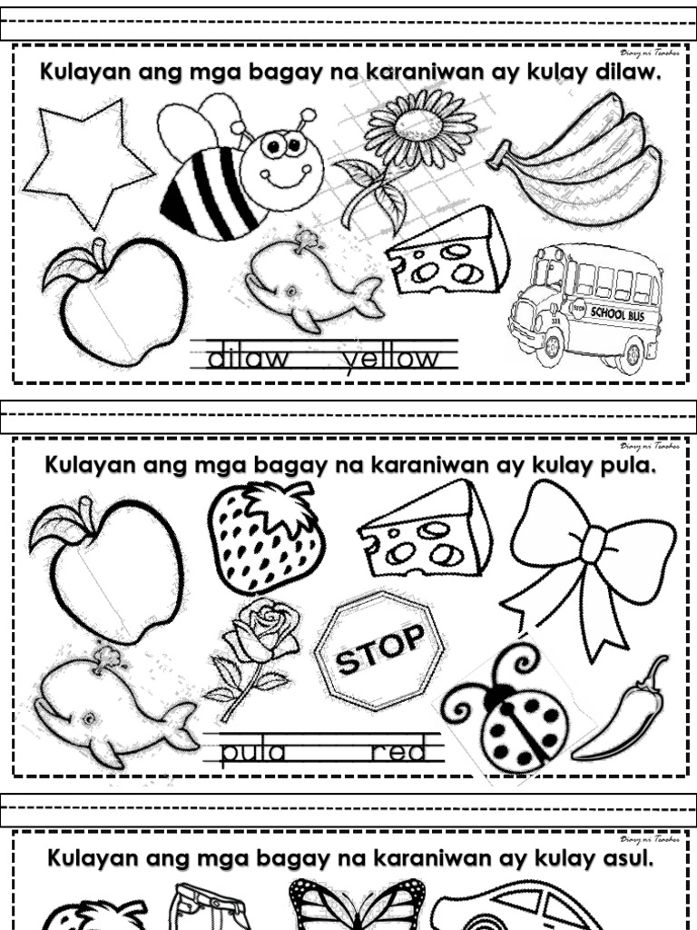 Mga Kulay Worksheets | PDF