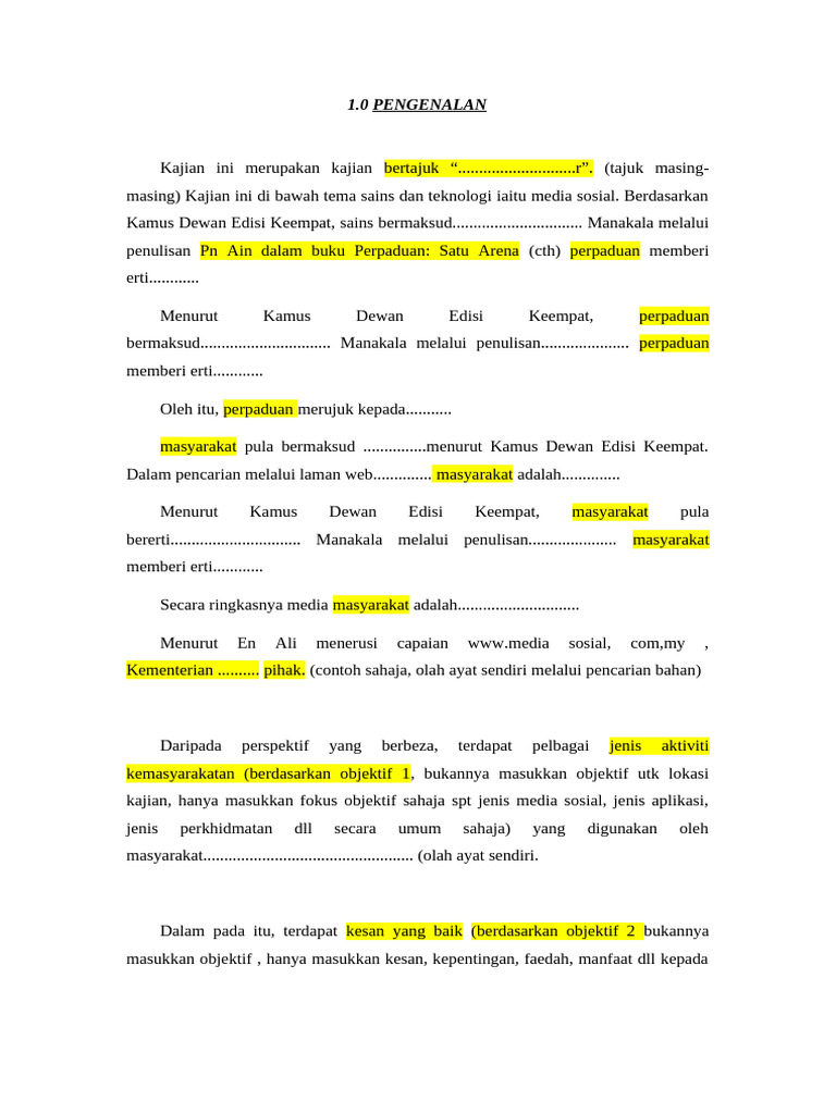 Contoh Pengenalan | PDF