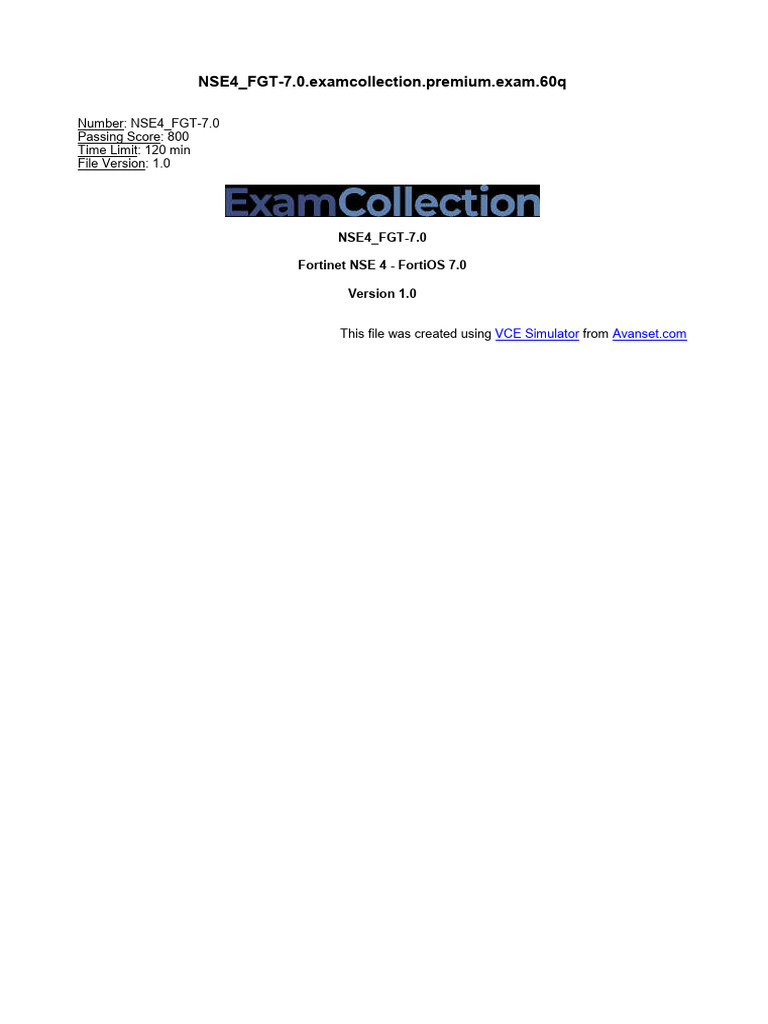 NSE4_FGT-7.0 | PDF | Firewall (Computing) | Radius