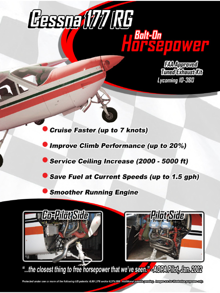 Power Flow Exhaust Cessna 177 RG Product Brochure | PDF