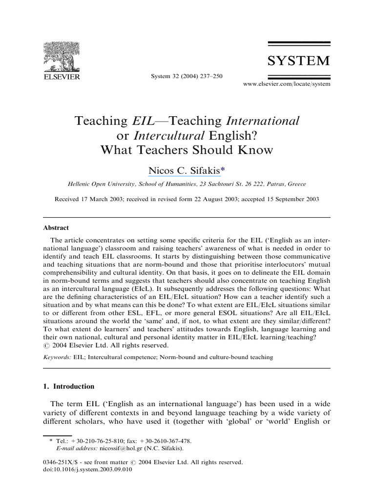 Teaching English as an International Language | PDF | English As A ...