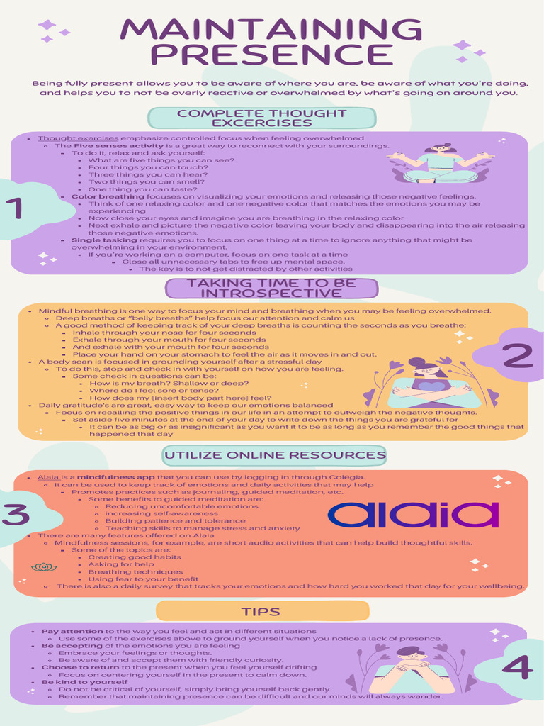 maintaining presence | PDF | Mindfulness | Breathing