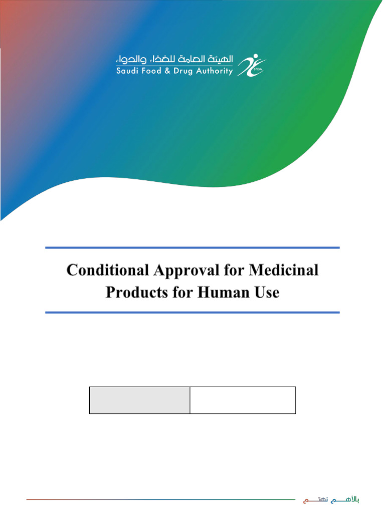 SFDA Conditional Approval Guidelines | PDF | Pharmacovigilance | Risk