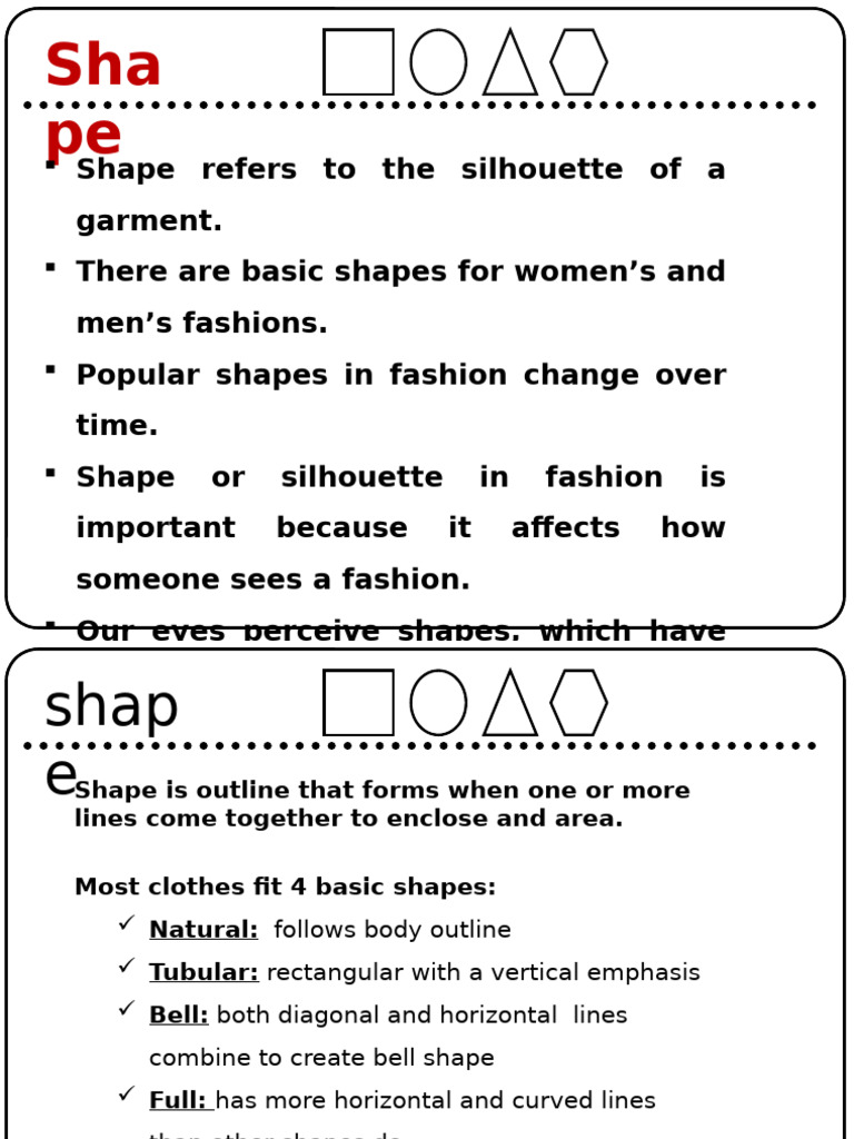 Fashion Silhouettes Overview | PDF | Softlines (Retail) | Aesthetics
