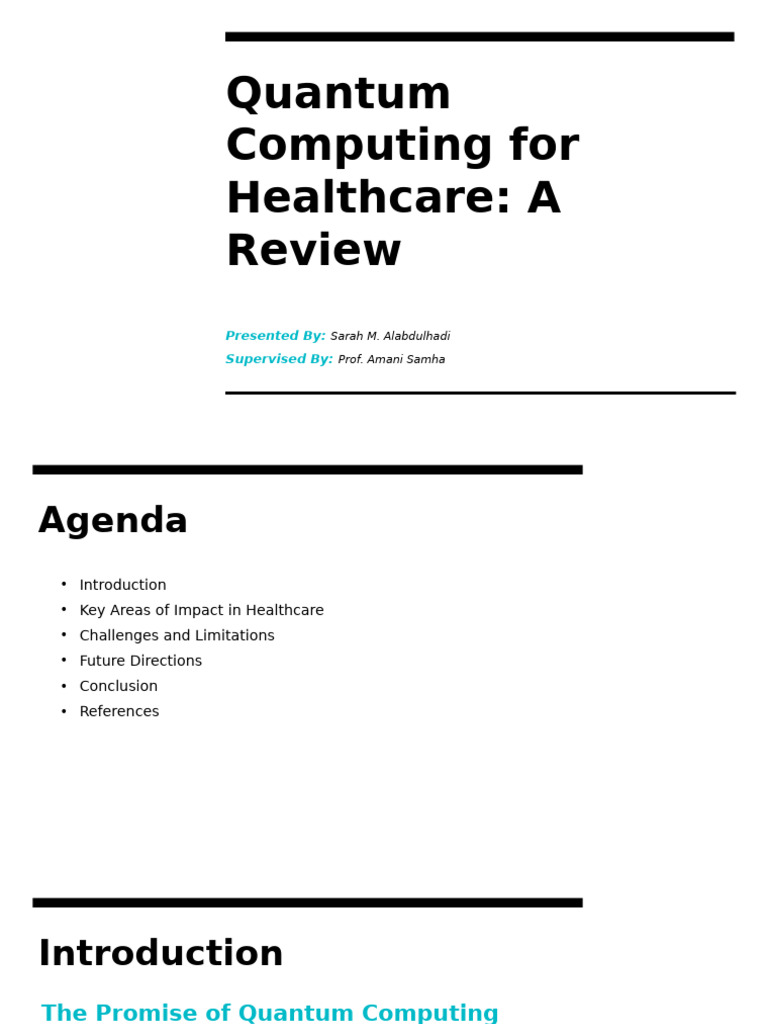 Quantum Computing For Healthcare | PDF | Quantum Computing | Computing