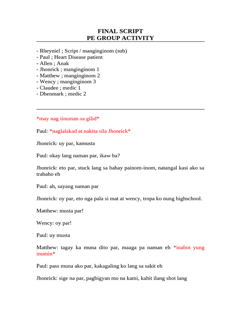 Final Script | PDF
