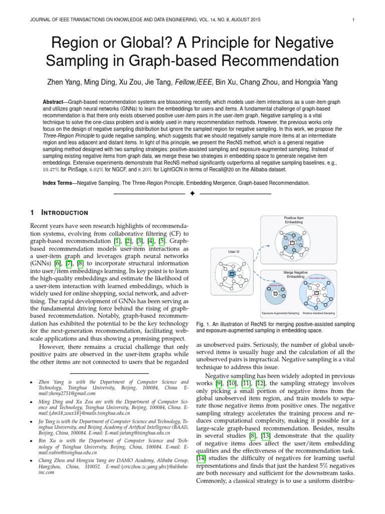 Graph-Based RecSys: Negative Sampling | PDF