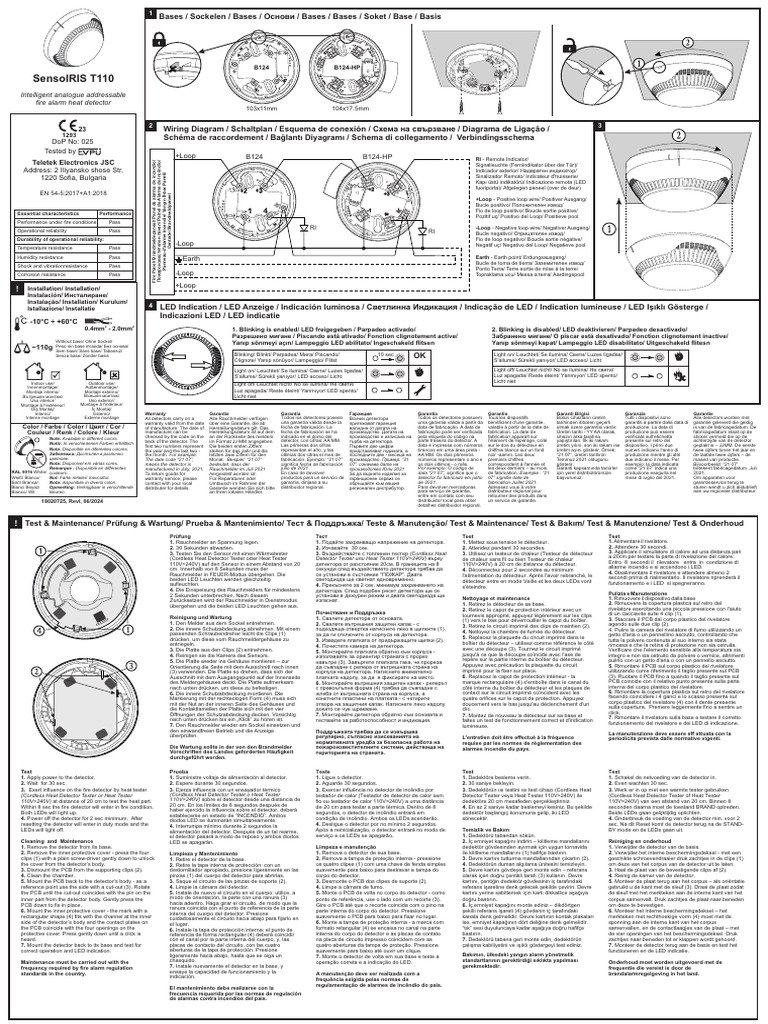 Installation-Manual SensoIRIS T110 062024 Multilanguage-Qzknql | PDF