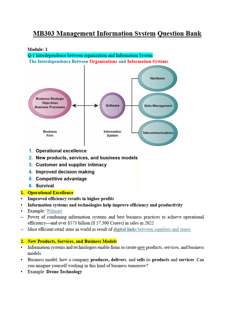 mis Question bank with answers | PDF | Internet Of Things | Operating ...