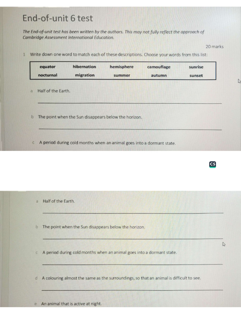 Science Unit 6 Test | PDF