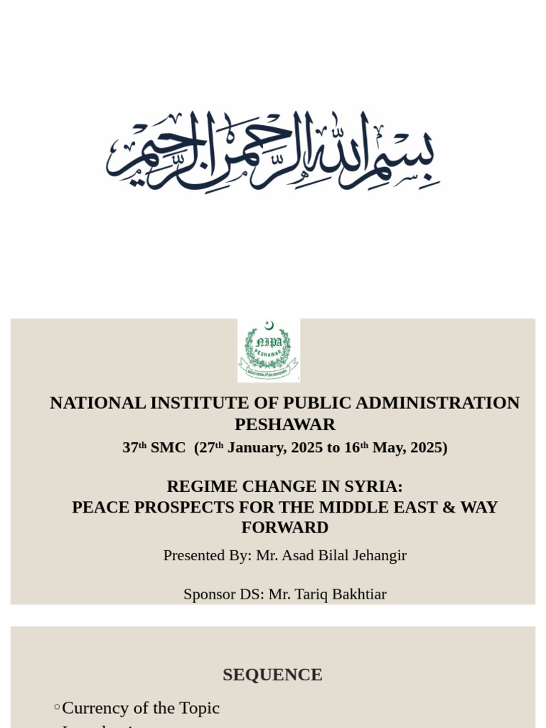 Asad Bilal Cip Presentation - Final - Final | PDF | Syria | Syrian ...
