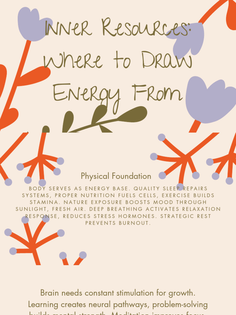 Inner Resources Where To Draw Energy From | PDF