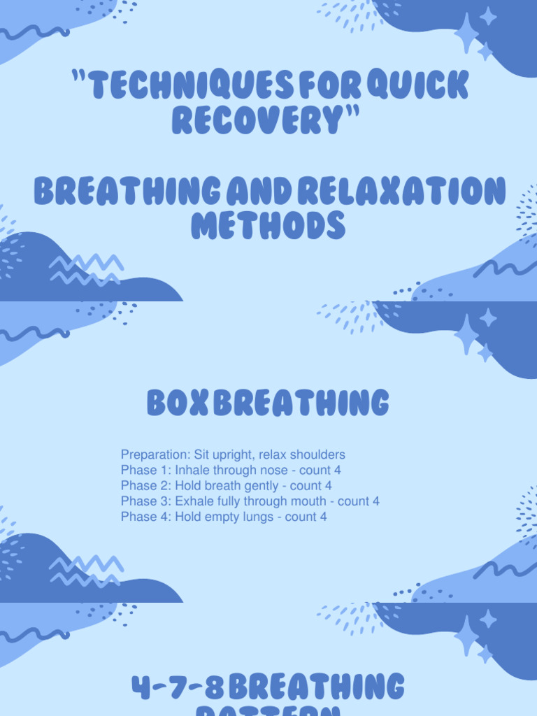 Techniques For Quick Recovery - Breathing and Relaxation Methods | PDF