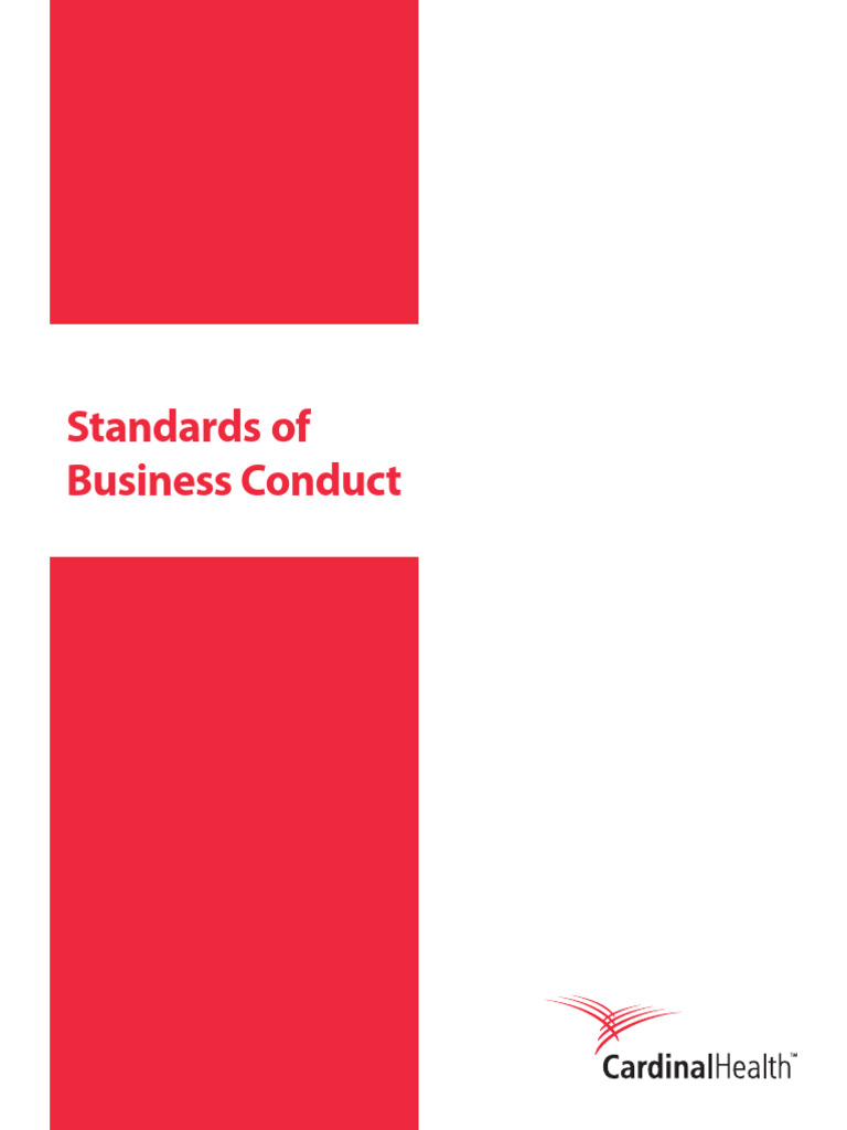 Cardinal Health Business Conduct Standards | PDF | Regulatory ...