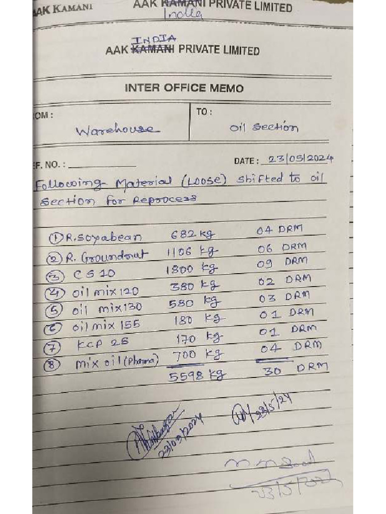 Flushing Oil Transfer To Oil Section Record | PDF