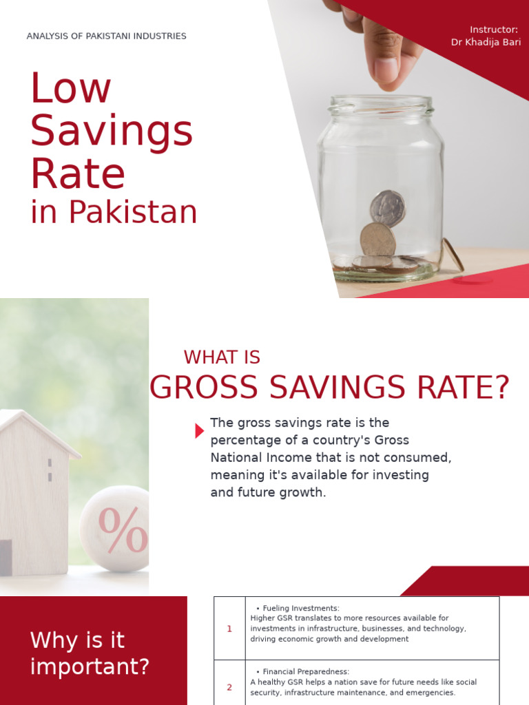 Pakistan's Low Gross Savings Rate Analysis | PDF | Economic Growth ...