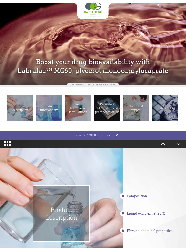 Gattefosse Brochure Boost Your Drug Bioavailability With Labrafac MC60 ...