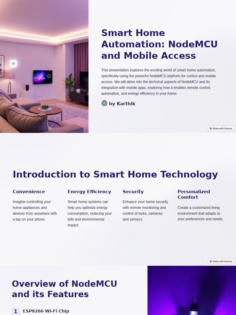 Smart Home Automation NodeMCU and Mobile Access | PDF | Home Automation ...